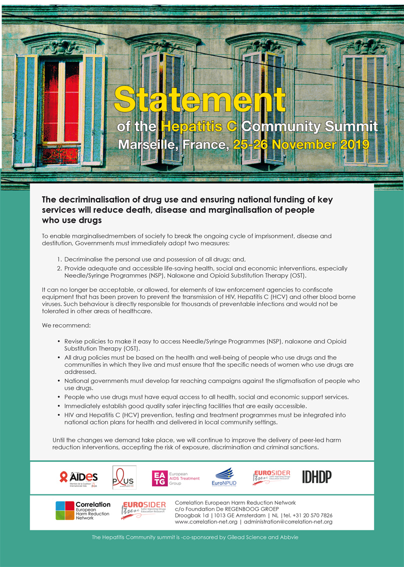 Hepatitis C Community Summit Statement – Marseille Declaration ...